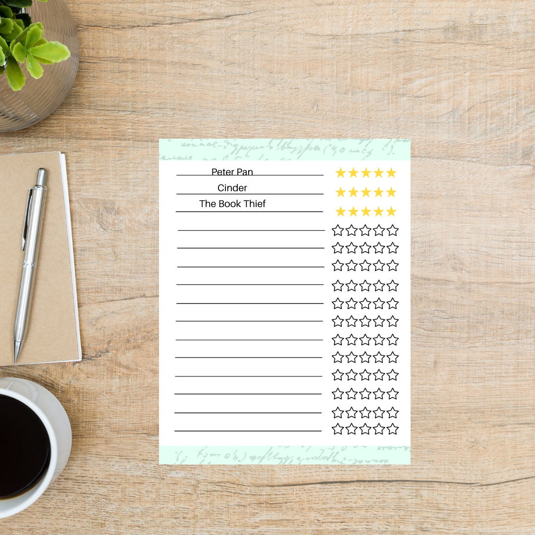 Mint Green Reading Journal Printable | Reading Tracker | Easy Printable ...