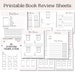 5 Book Review Sheets Bundle Printable Reading Tracker Sheets Easy ...