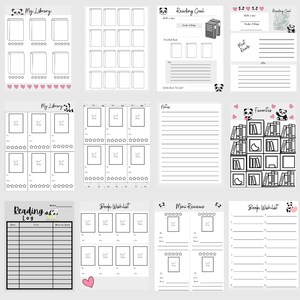 Cute Panda Reading Journal Printable | Reading Tracker | Easy Printable ...