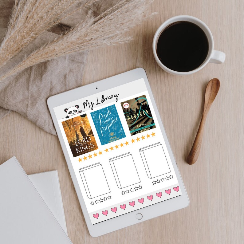 Cute Panda Reading Journal Printable | Reading Tracker | Easy Printable ...