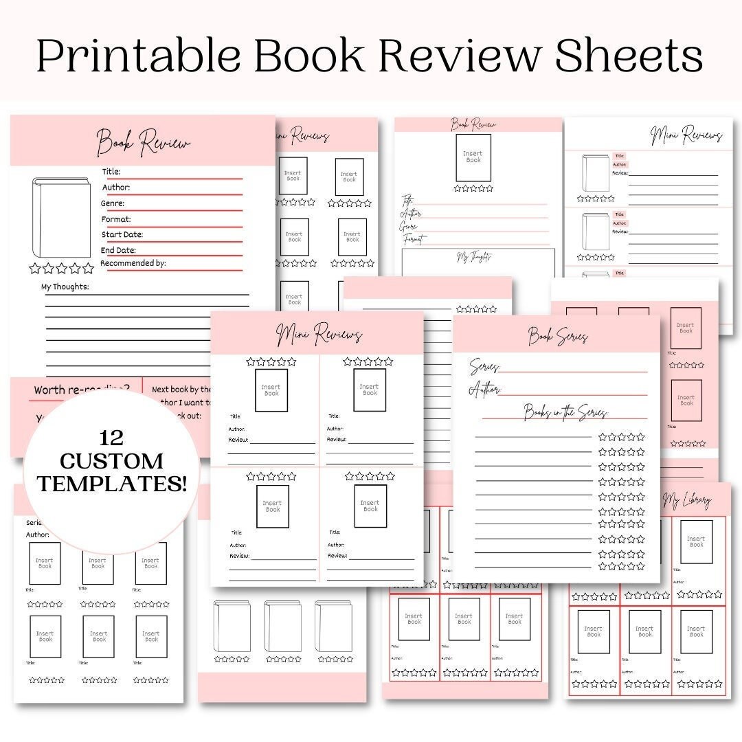 Book Review Sheets Printable | Reading Tracker Sheets | Easy Printable ...