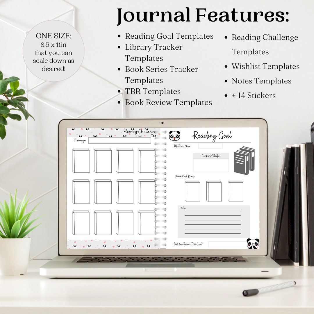 Cute Panda Reading Journal Printable | Reading Tracker | Easy Printable ...