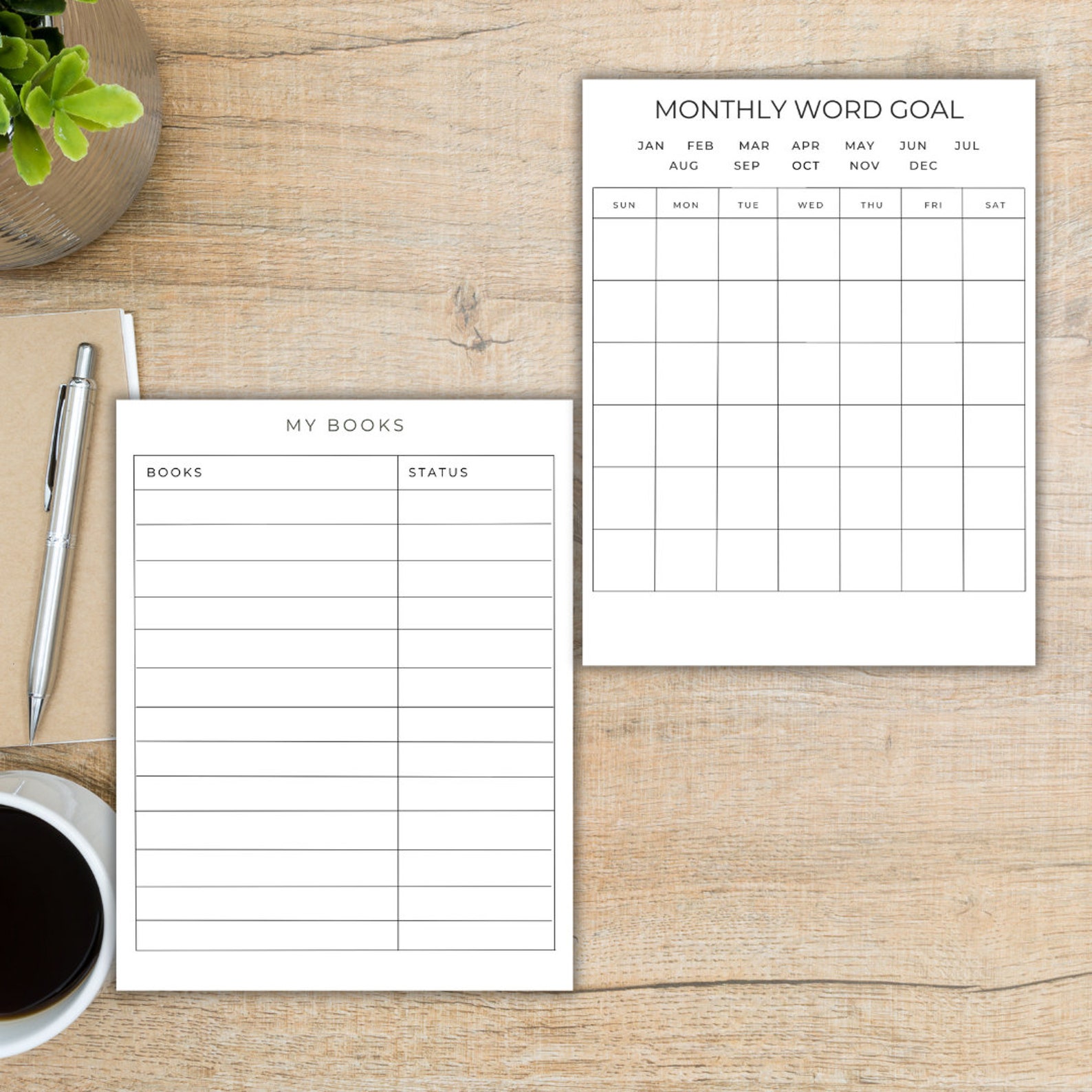 Simple Writer Planner Printable | Project Tracker (digital Download) - Etsy