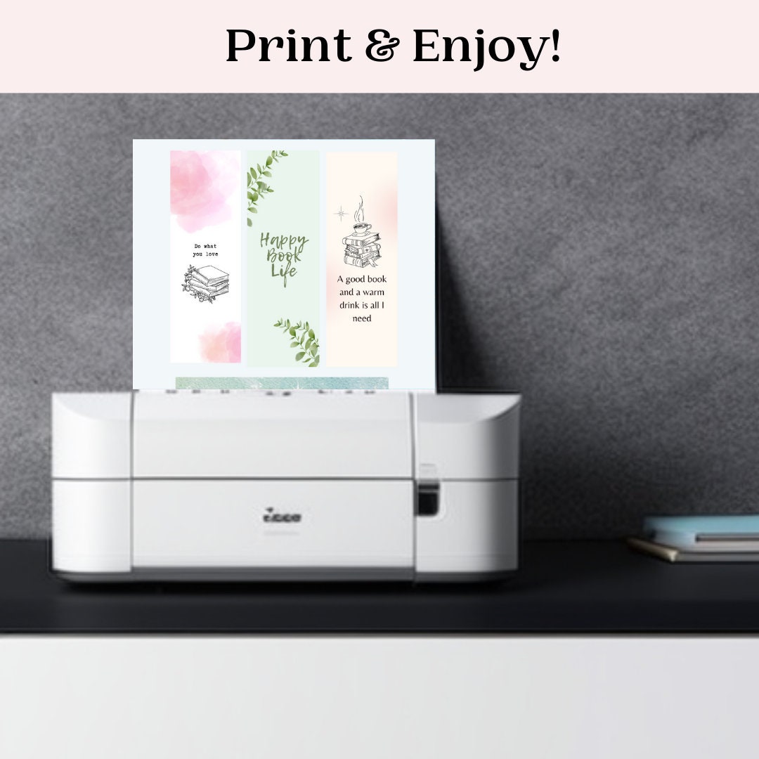 40 Minimalist Bookmarks Printable | Bookmark PNG | Printable Bookmark ...