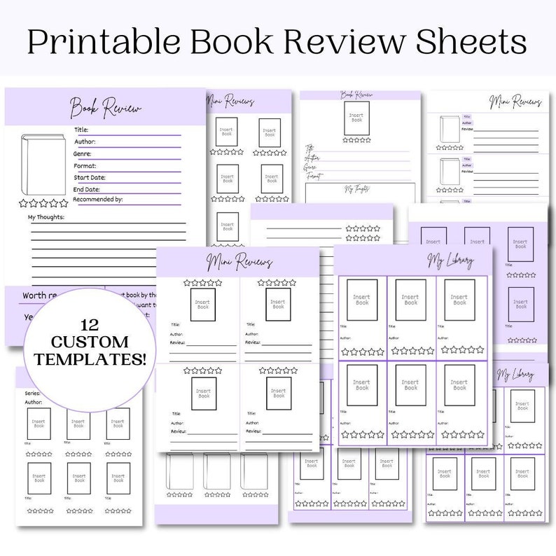 Book Review Sheets Printable | Reading Tracker Sheets | Easy Printable ...