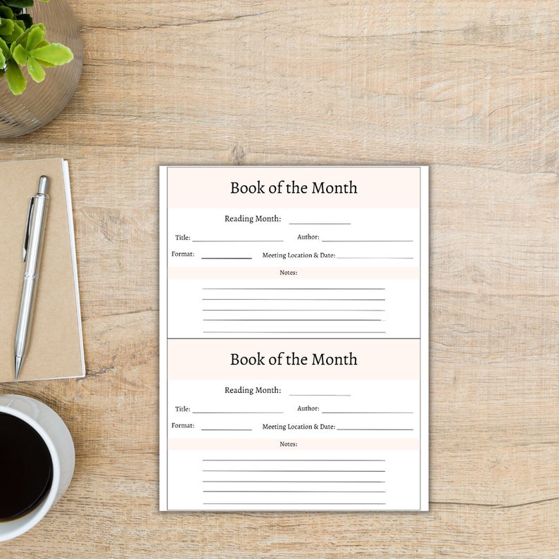 Book Club Sheets Printable | Reading Tracker Sheets | Easy Printable ...
