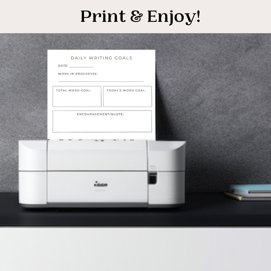 Simple Writer Planner Printable Writing Planner Digital Planner for ...