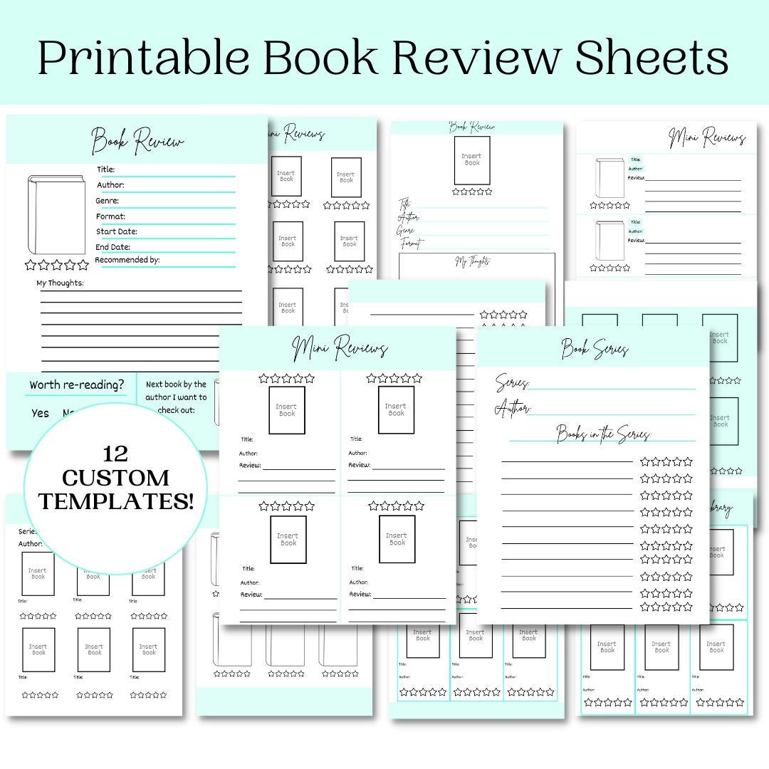 Book Review Sheets Printable | Reading Tracker Sheets | Easy Printable ...