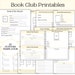 5 Book Club Sheets Bundle Printable Reading Tracker Sheets Easy ...