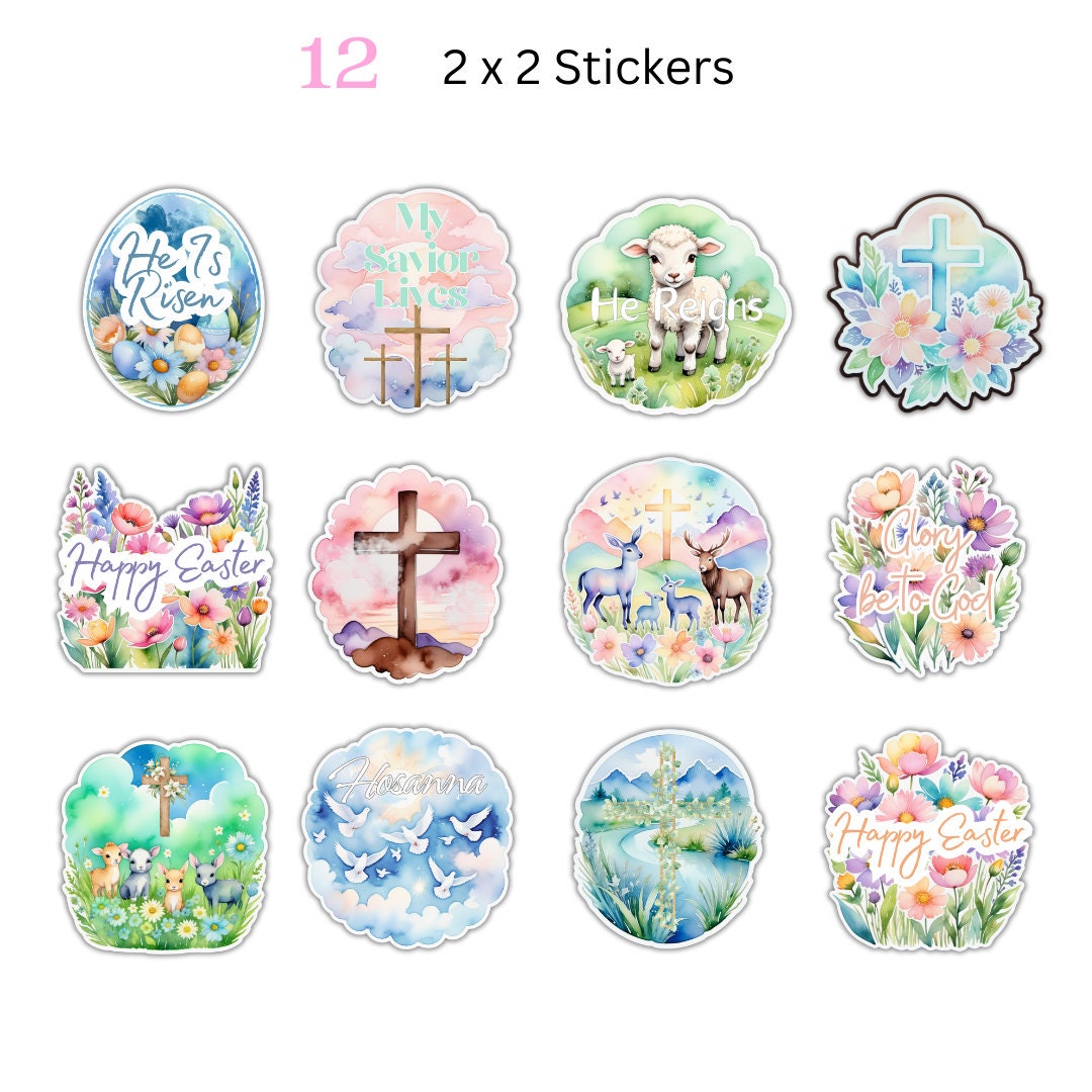 Printable Easter Bundle He is Risen PNG Christian Journal Happy Easter ...