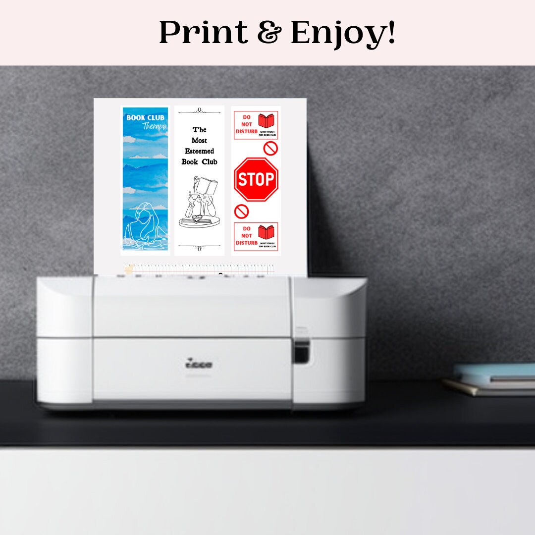 40 Book Club Bookmarks Printable | Bookmark PNG | Printable Bookmark ...