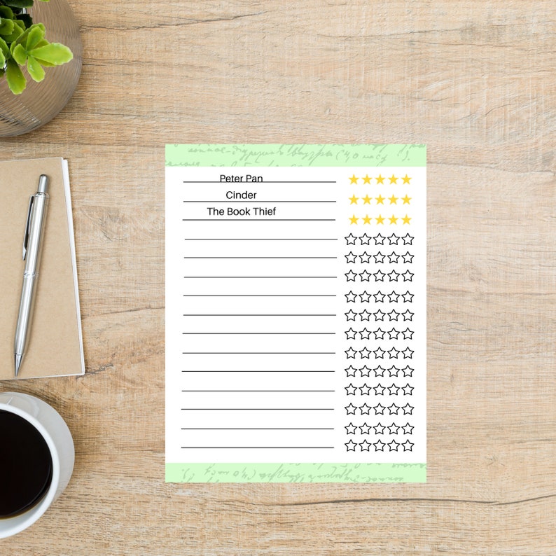 Green Reading Journal Printable | Reading Tracker | Easy Printable Book ...