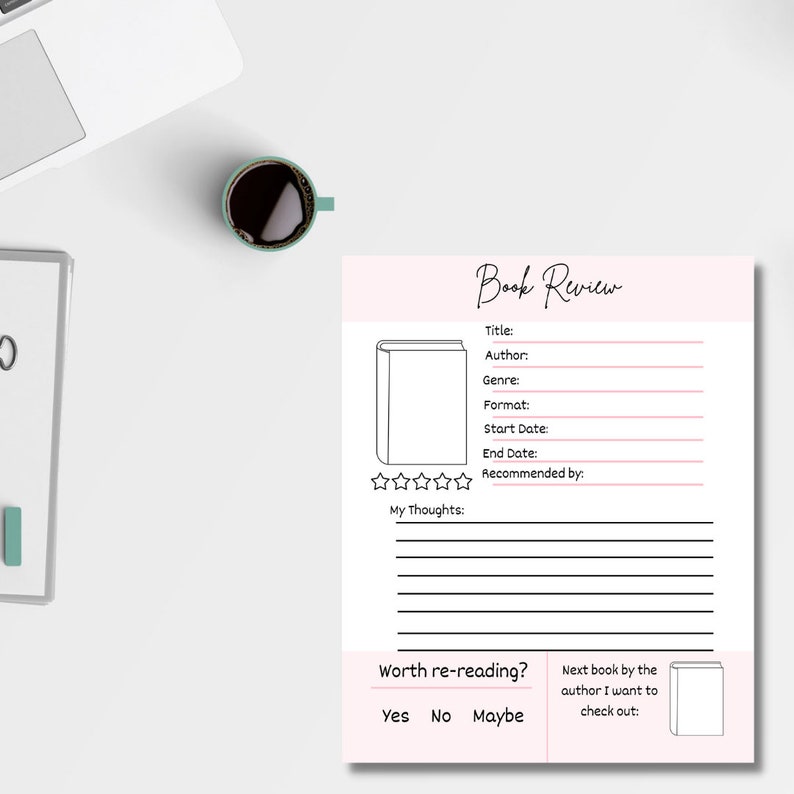 Book Review Sheets Printable Reading Tracker Sheets Easy - Etsy