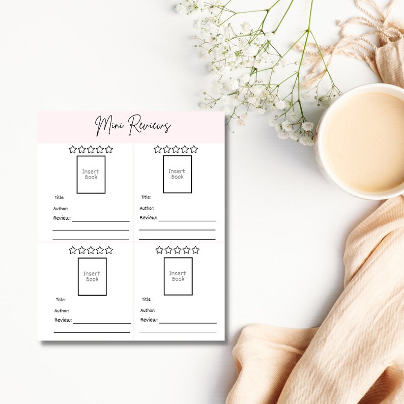 Book Review Sheets Printable Reading Tracker Sheets Easy - Etsy