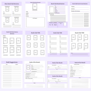 Book Club Sheets Printable | Reading Tracker Sheets | Easy Printable ...