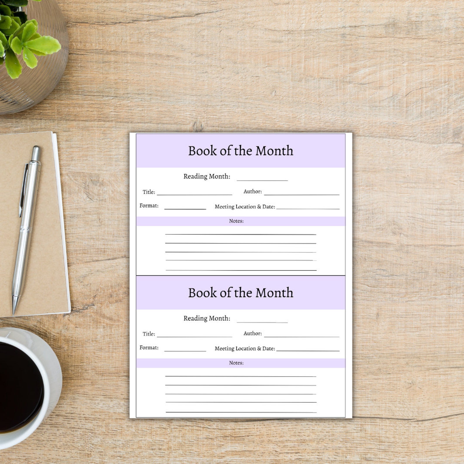 Book Club Sheets Printable | Reading Tracker Sheets | Easy Printable ...