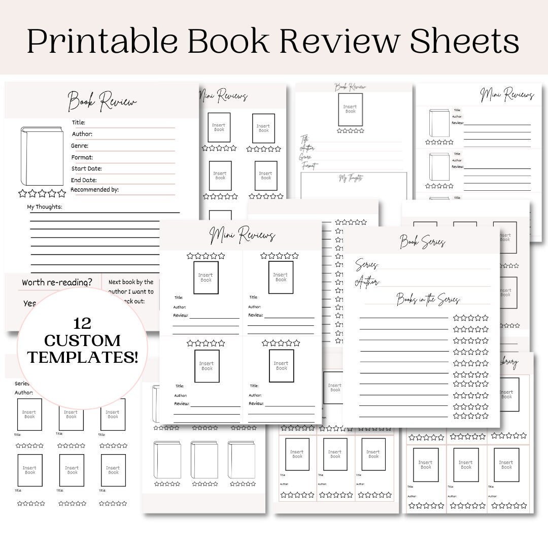 Book Review Sheets Printable | Reading Tracker Sheets | Easy Printable ...