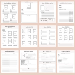 Book Club Sheets Printable | Reading Tracker Sheets | Easy Printable ...