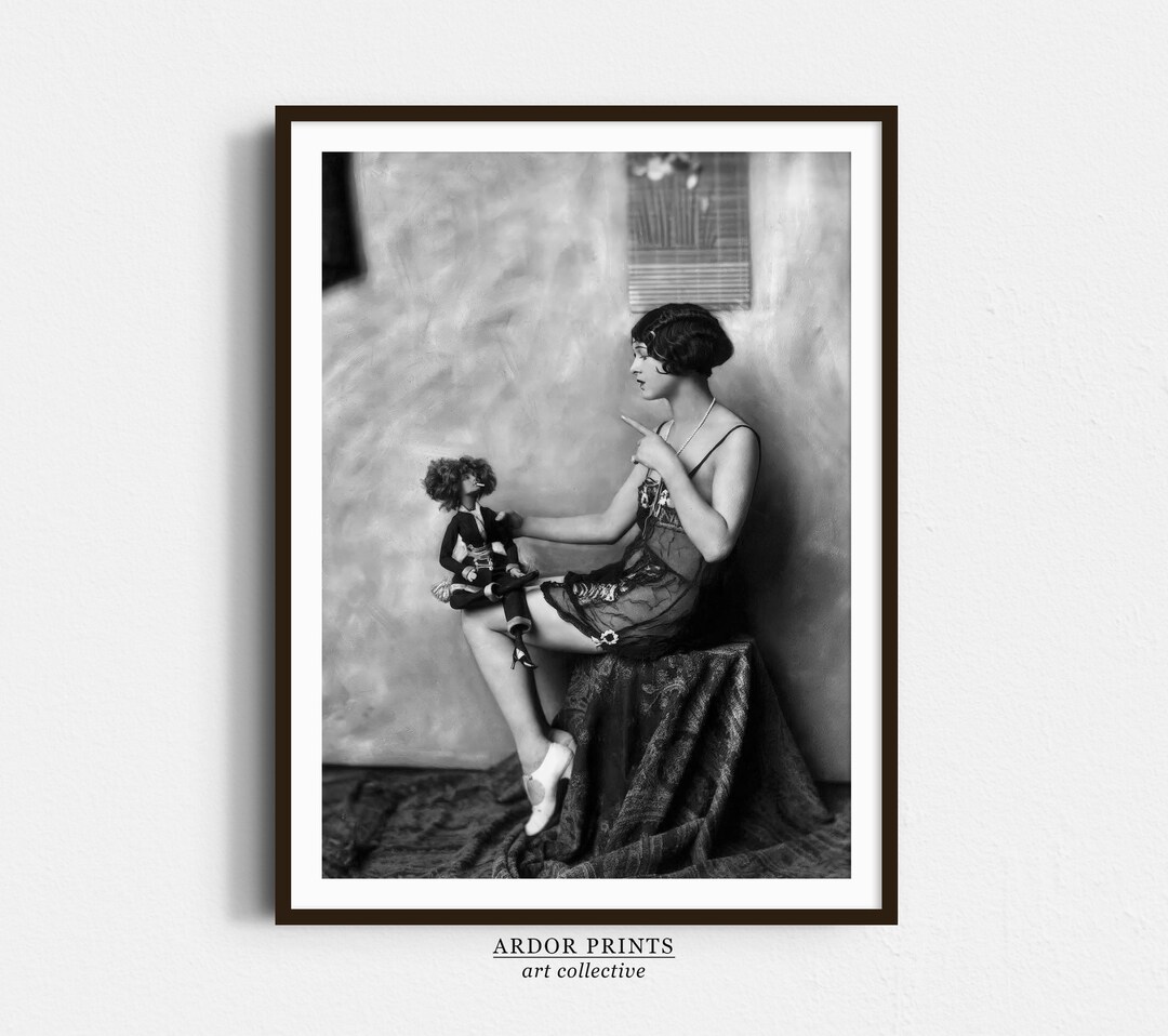 1920s Flapper Girl Print: Vintage Model and Doll Photo (digital ...