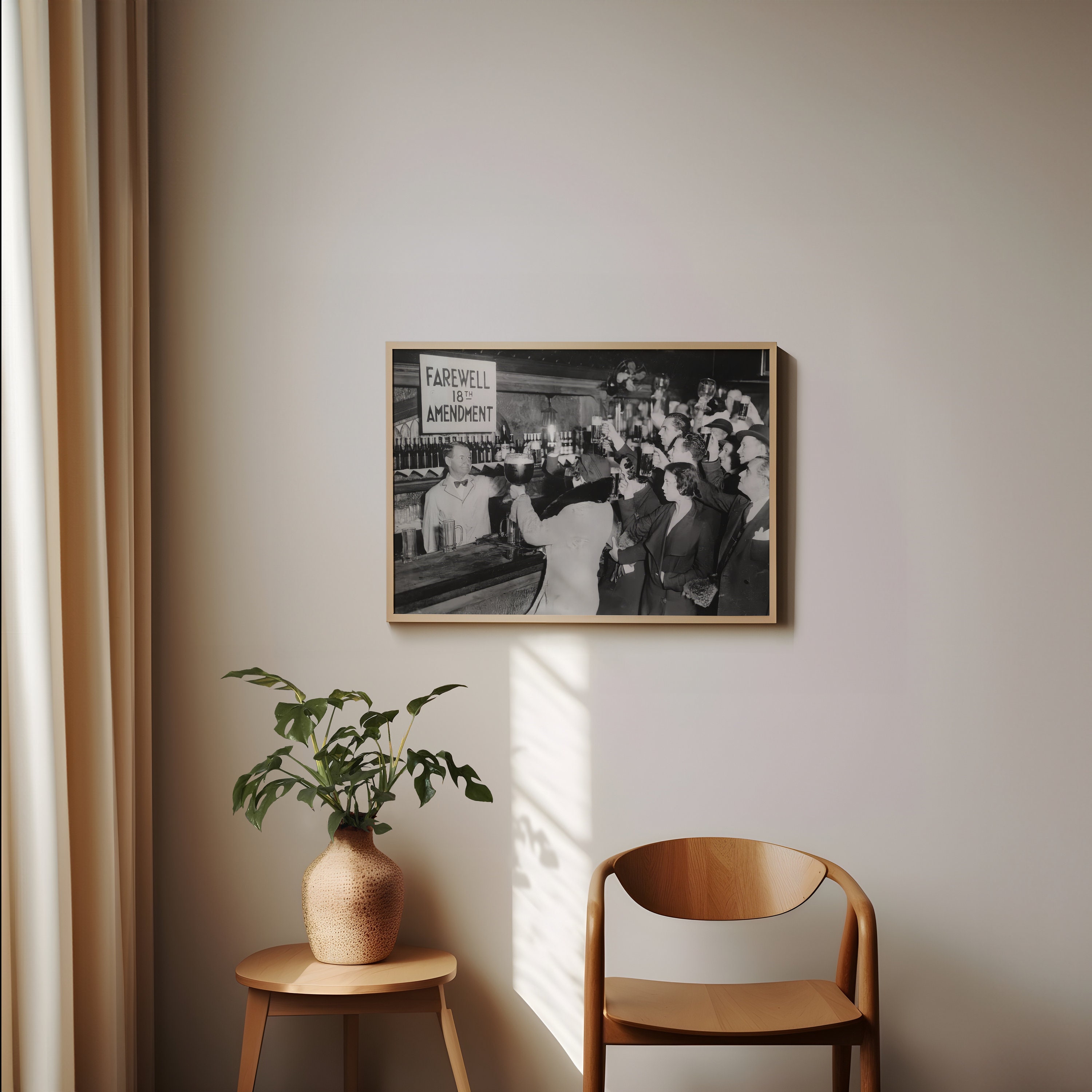 Farewell 18th Amendment Wall Art, Beer Prohibition Poster, Black and ...