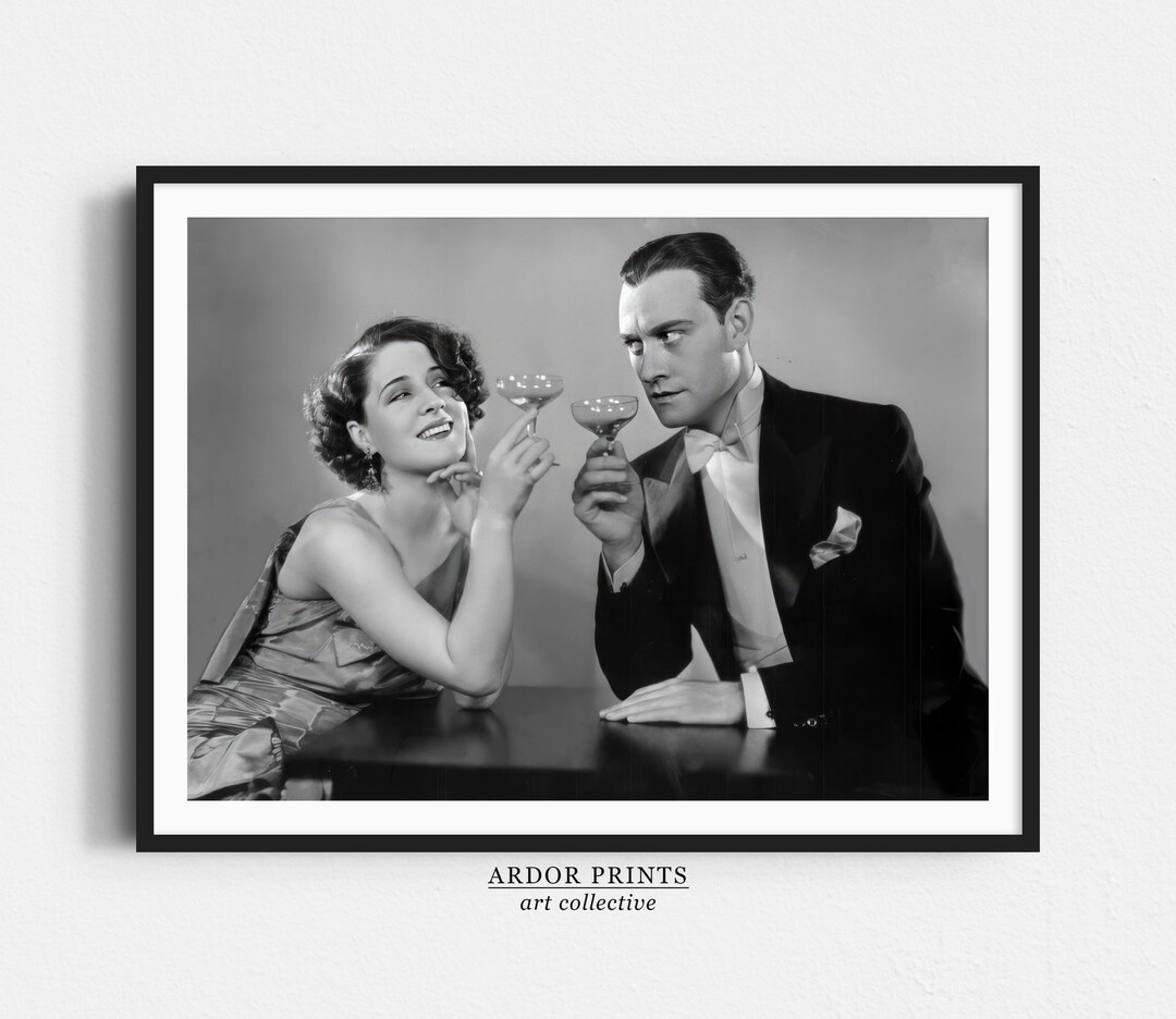 Champagne With Norma Wall Art, Black and White Print, Old Hollywood Art ...