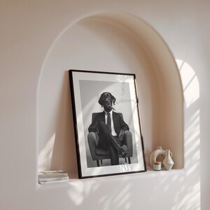 Labrador Smoking Wall Art, Black and White Print, Black Lab Print ...