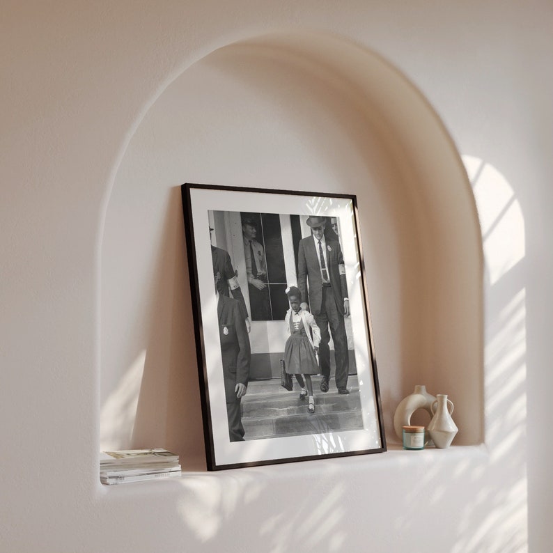 Young Black Girl Protest Wall Art, Ruby Bridges Print, Civil Rights ...