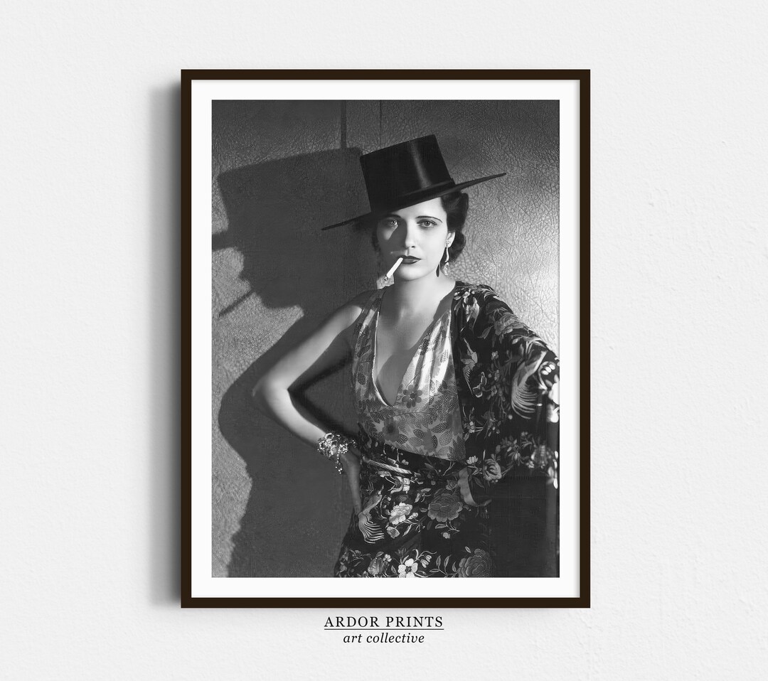 Kay Francis Print: Vintage Woman Smoking, Retro Fashion (digital ...