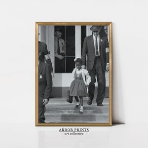 Young Black Girl Protest Wall Art, Ruby Bridges Print, Civil Rights ...