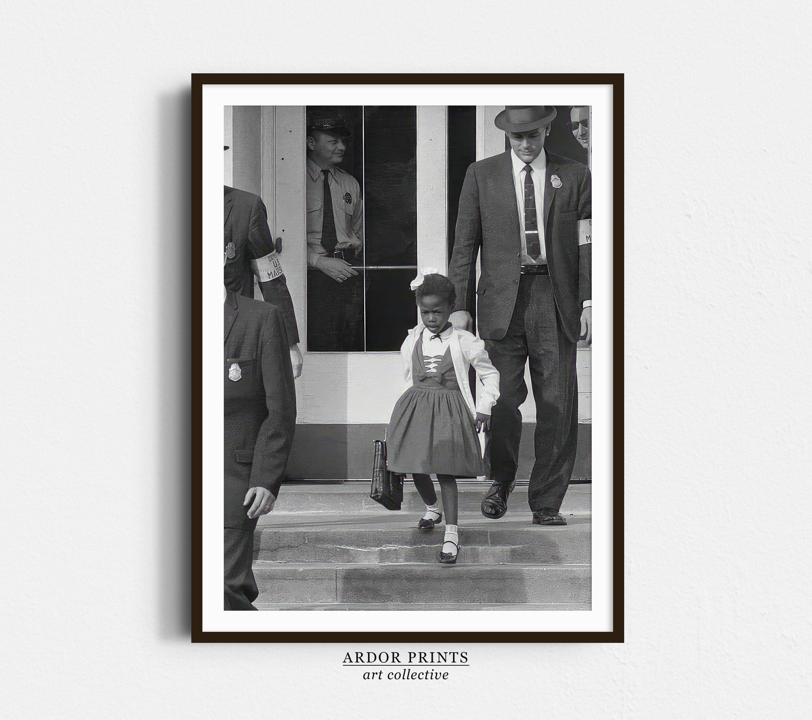 Young Black Girl Protest Wall Art, Ruby Bridges Print, Civil Rights ...