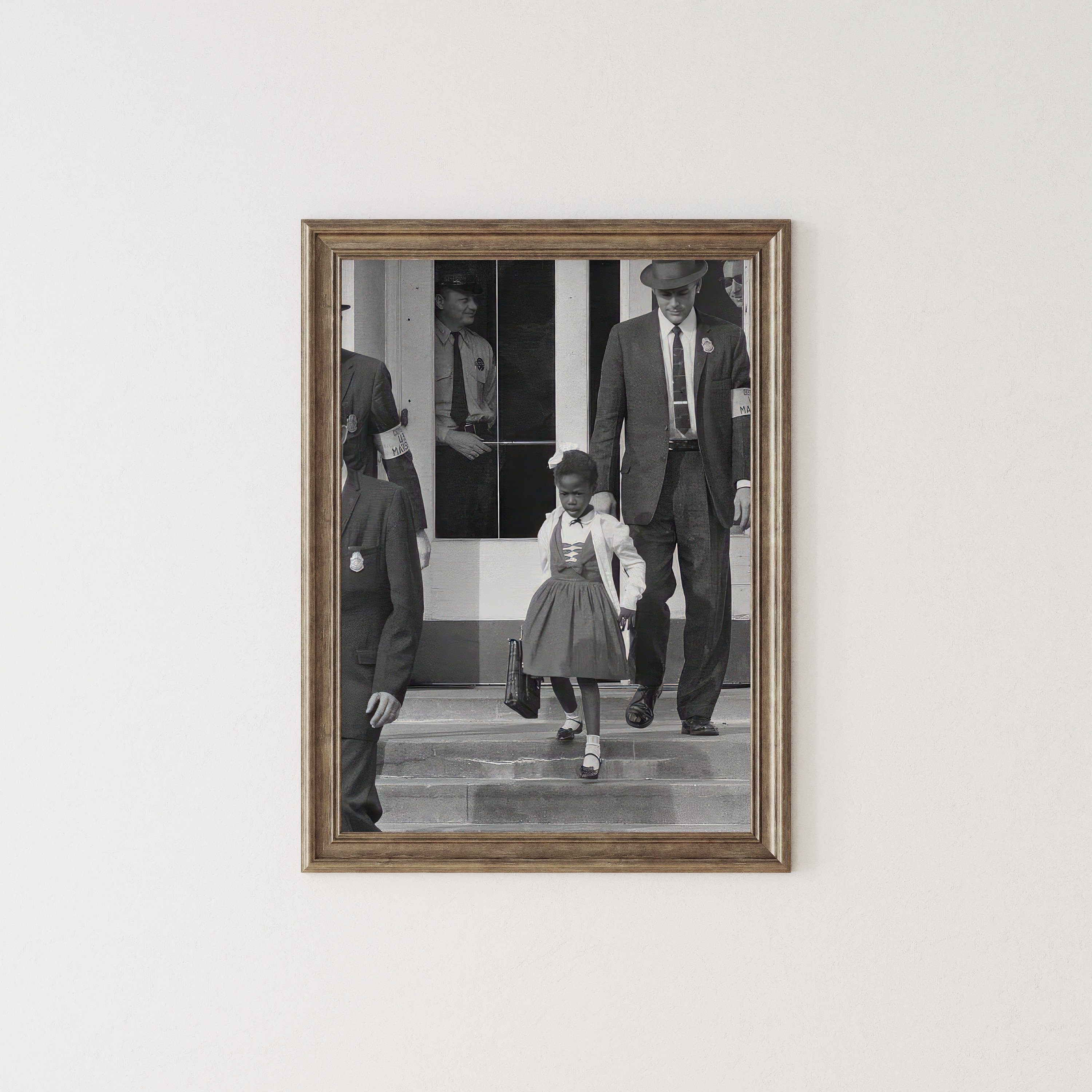 Young Black Girl Protest Wall Art, Ruby Bridges Print, Civil Rights ...