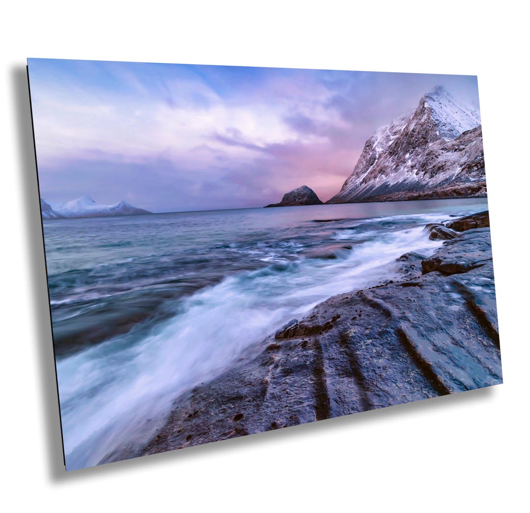 Haukland Beach Sunset Photography Print: Lofoten Islands Norway Wall ...