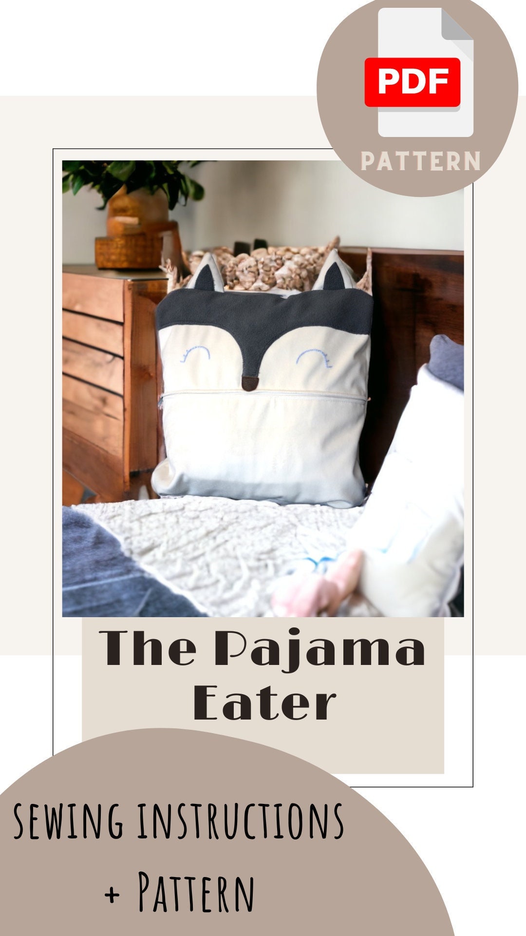 Pajama Eater Sewing Instruction PDF Sewing Pattern Step-by-step ...