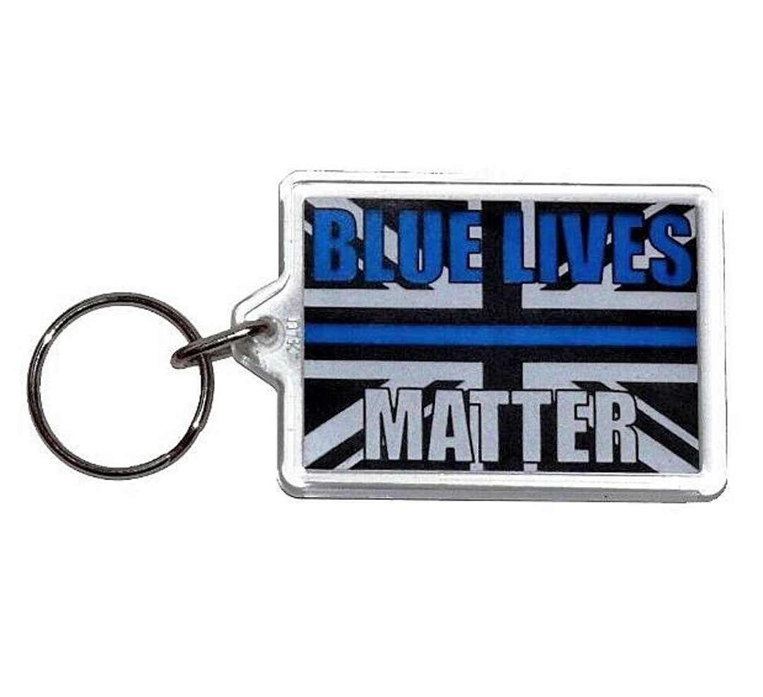 Blue Lives Matter Thin Blue Line Union Jack Flag Keyring - Etsy