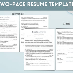Teacher Resume Templates Interview Planner Bundle, Editable in Word ...