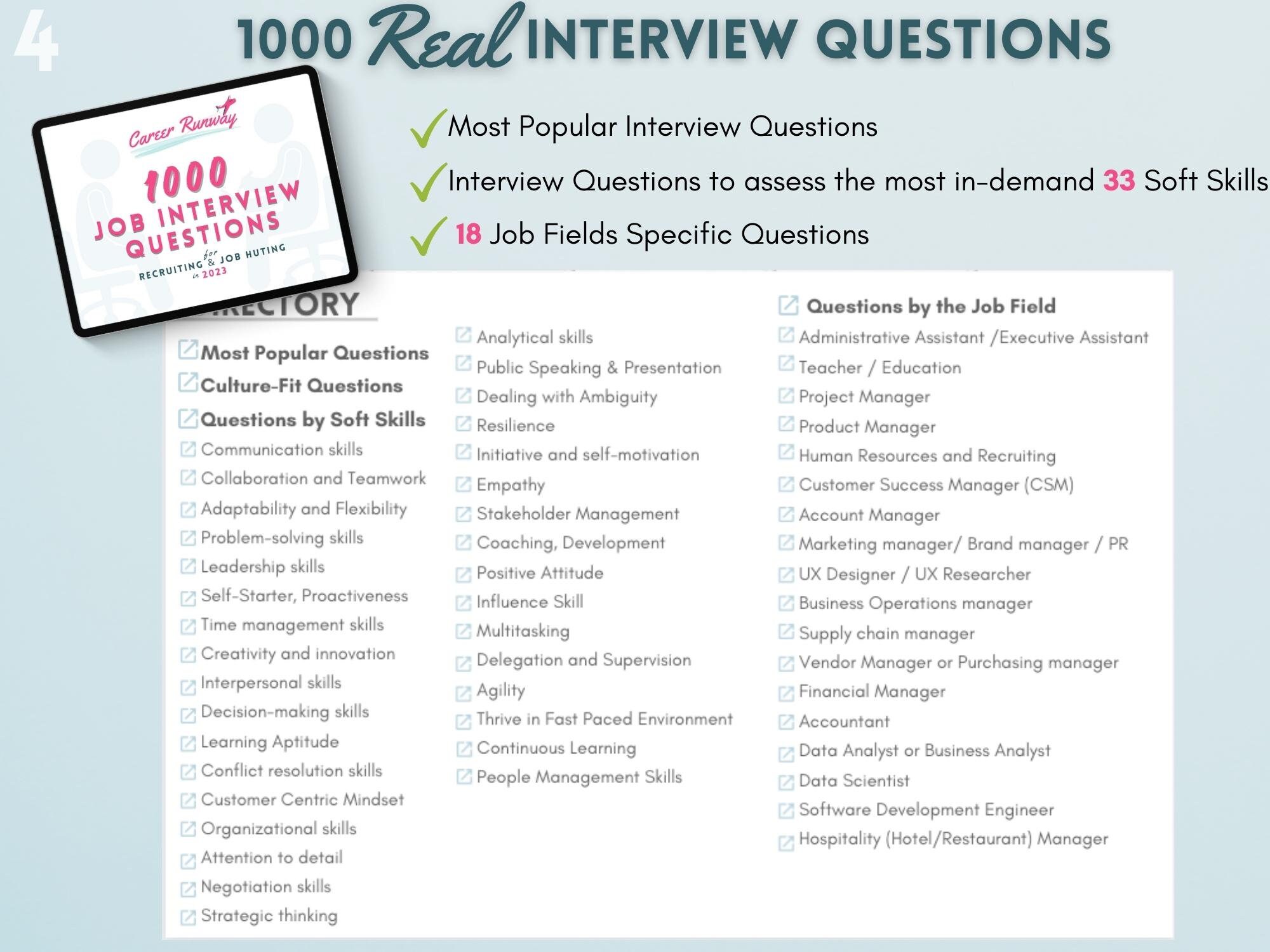 Job Interview Prep & Application Tracker Bundle for Job Hunt Success ...