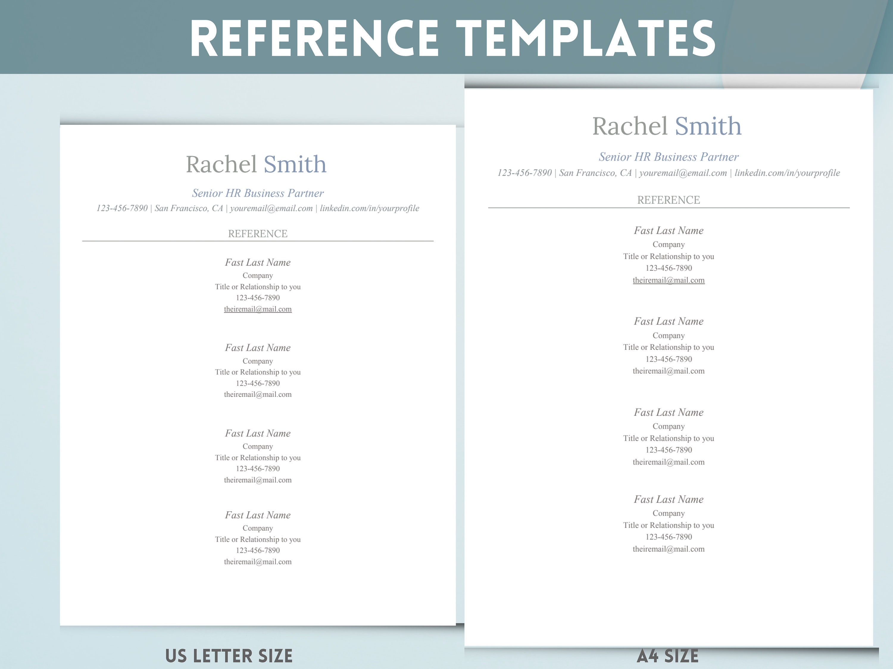 HR Resume ATS Friendly Template Prefilled Editable Skills - Etsy