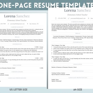 Teacher Resume Templates Interview Planner Bundle, Editable in Word ...