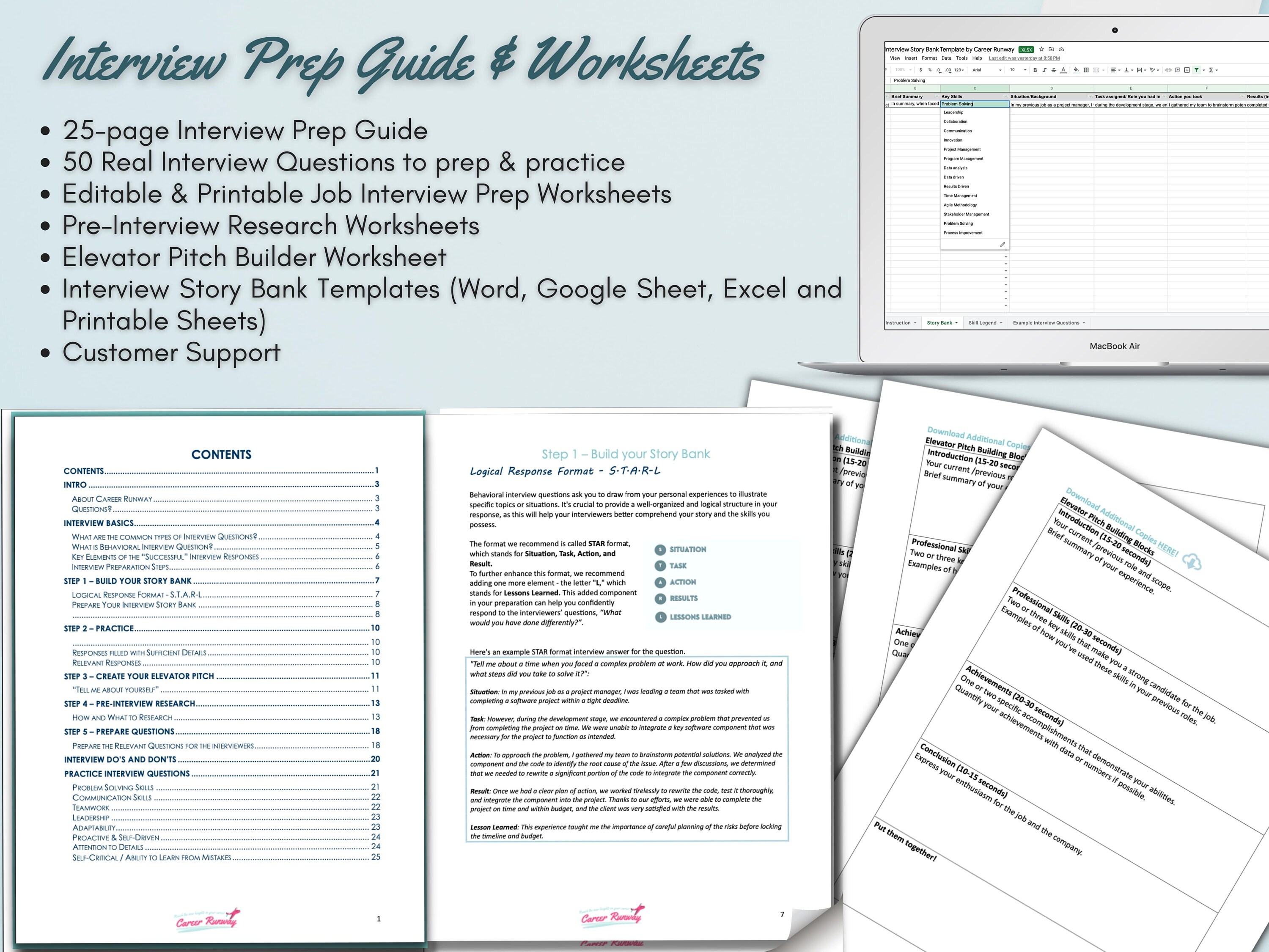 Project Manager Resume and Interview Bundle, ATS Friendly Modern ...