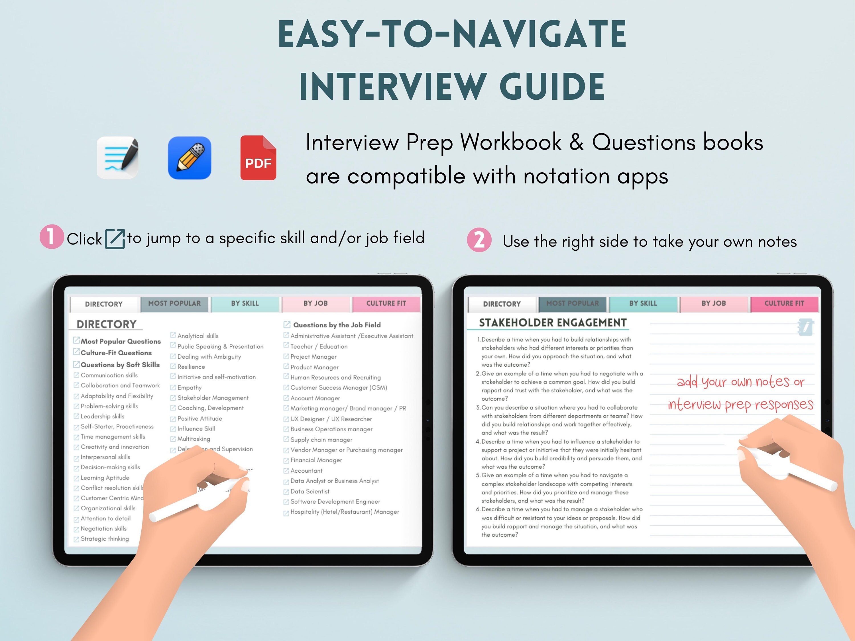 Job Interview Prep Workbook With 1000 Real Behavioral Interview ...