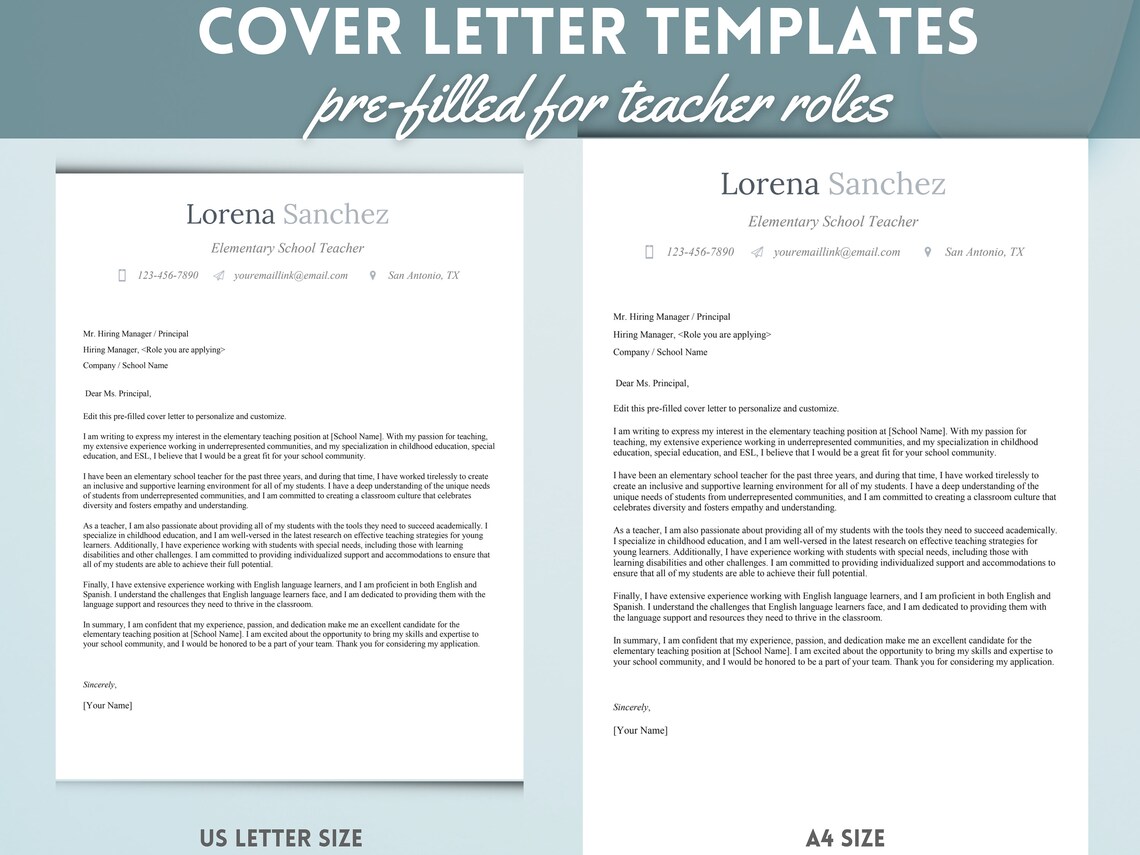 Teacher Resume Templates Interview Planner Bundle, Editable in Word ...