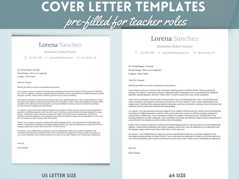 Teacher Resume Templates Interview Planner Bundle, Editable in Word ...