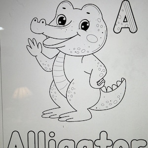 Animal Alphabet Coloring Pages - Etsy