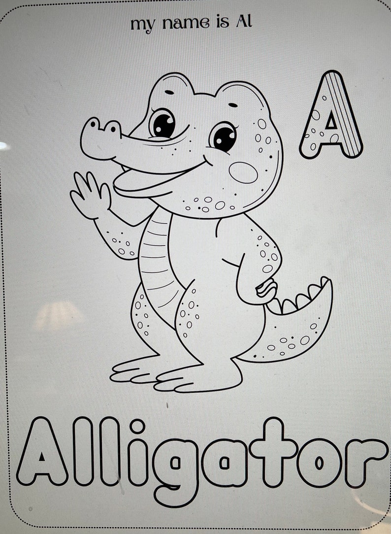 Animal Alphabet Coloring Pages - Etsy