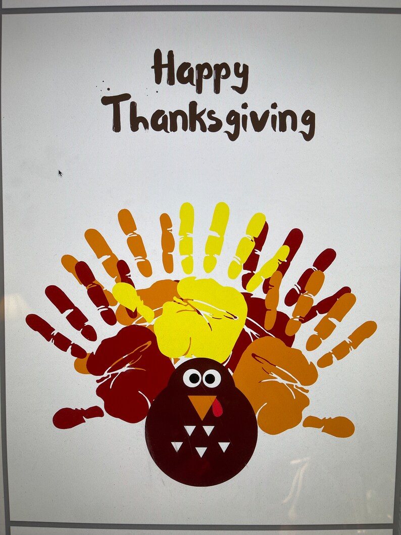 Thanksgiving Handprint Art - Etsy