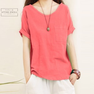 Boho Style Cotton Linen Blouse, Women Summer Boho Tops, Luxury Cotton ...