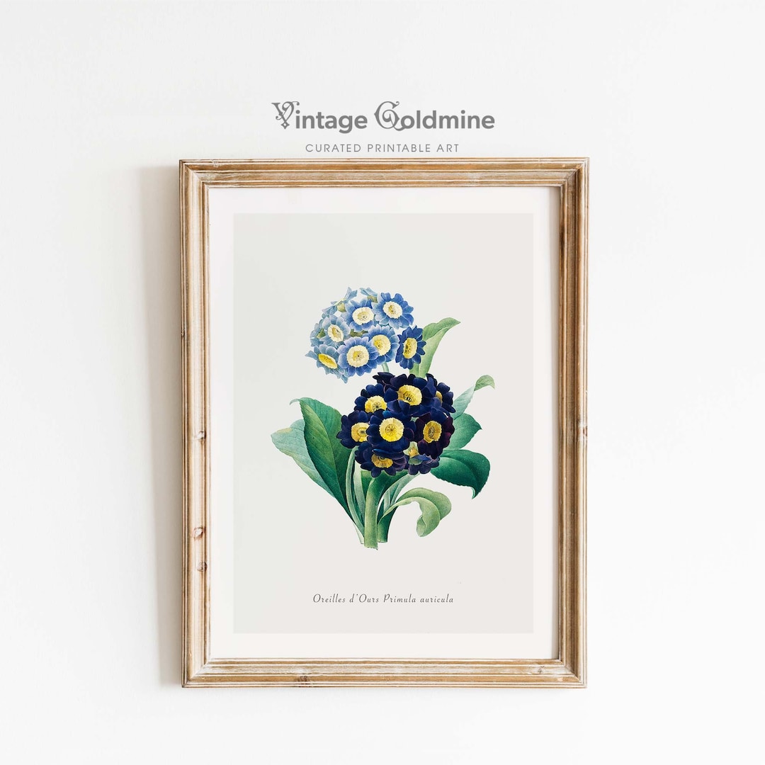 Botanical Vintage Flowers Wall Art Vintage Flowers Print Printable Art ...