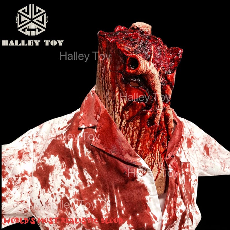 Halloween Severed Headless Neck Gore Pro Deluxe Latex Mask Movie ...