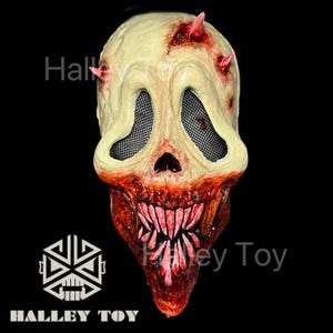 Baraka Ghostface Deluxe Latex Mask Scream Movie Ghostface Mask Bloody ...