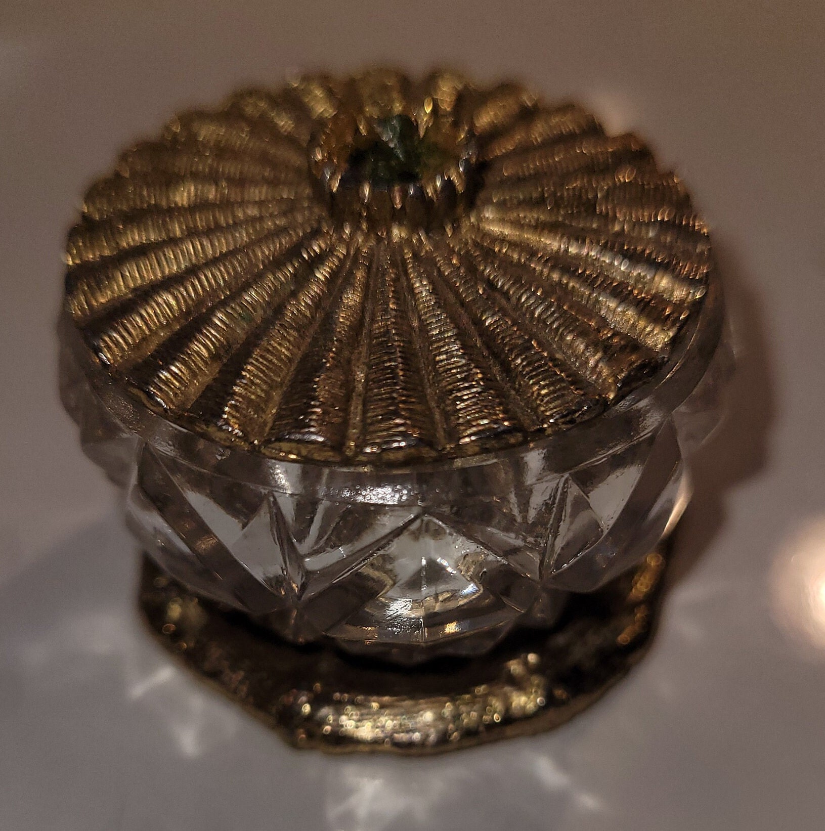 Vintage Salt / Saccharin Dish/cellar or Bohemian Pill Box With Tongs ...